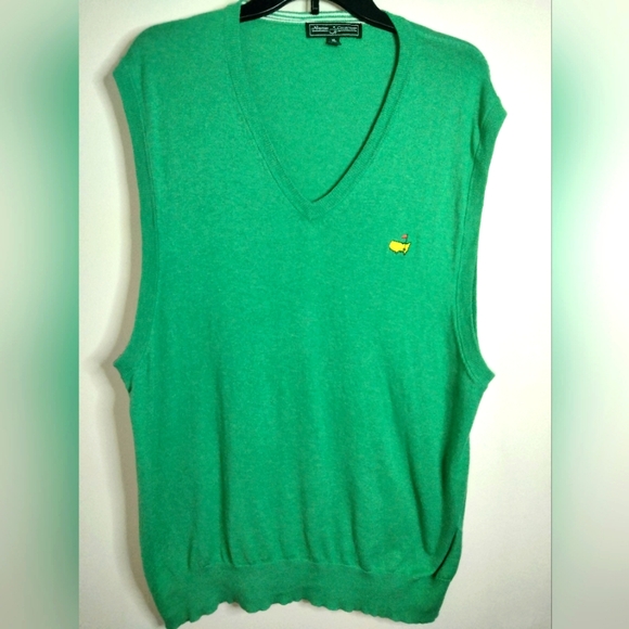 Masters | Sweaters | Masters Collection Sz Xl Mens Green Vneck Chest ...
